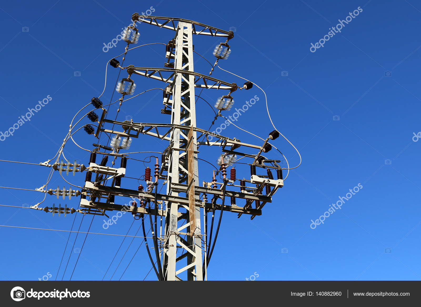 Metal electric pole Stock Photo by ©shimonbar.mail.ru 140882960