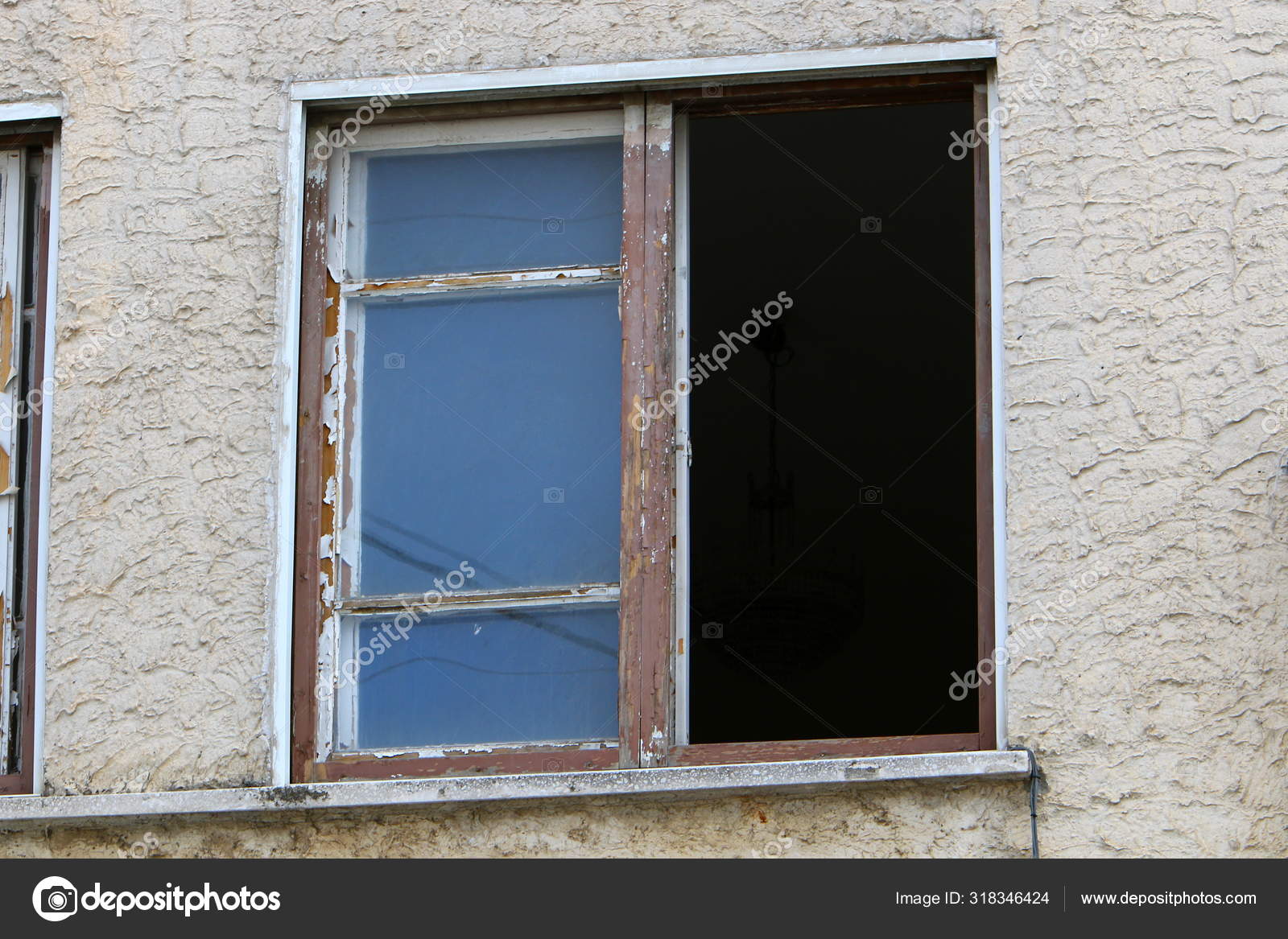 Window Aperture Wall Which Serves Entry Light Room Ventilation — Stock ...