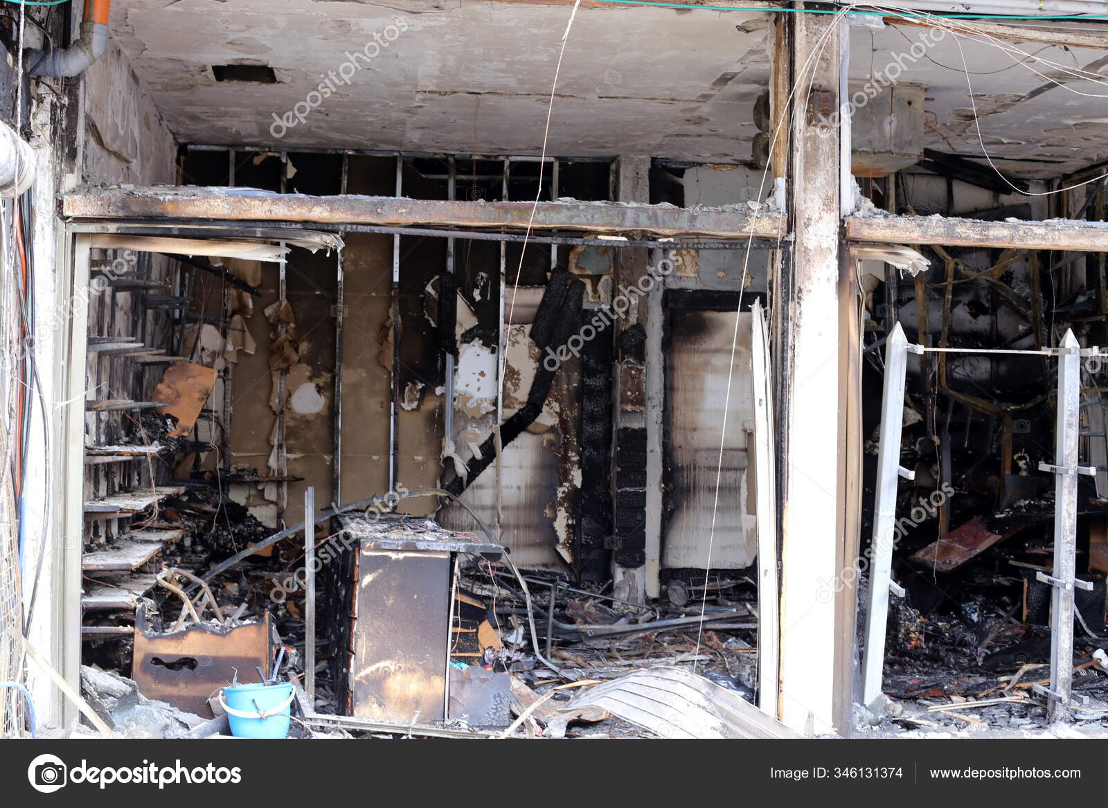 Fire Isfire Uncontrolled Burning Process Causes Material Damage Danger ...