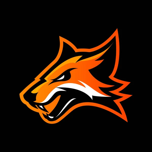 Furious fox sport club vector logo concept isolated on white background ...