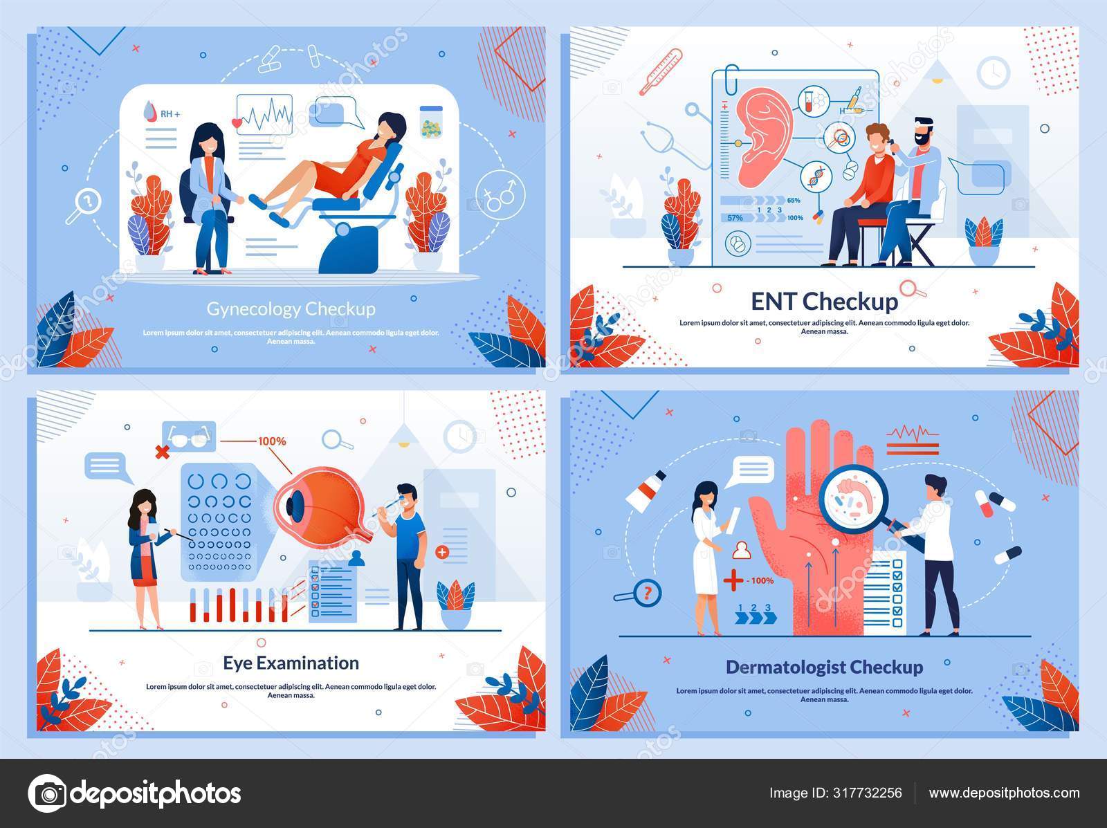Important Medical Checkup Promotion Banner Set Stock Vector Image by ...