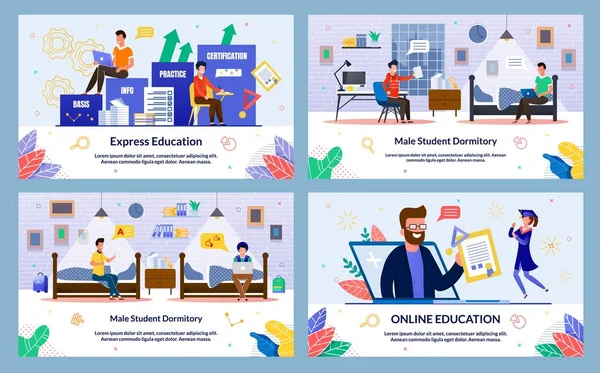 Student dormitory Vector Art Stock Images | Depositphotos