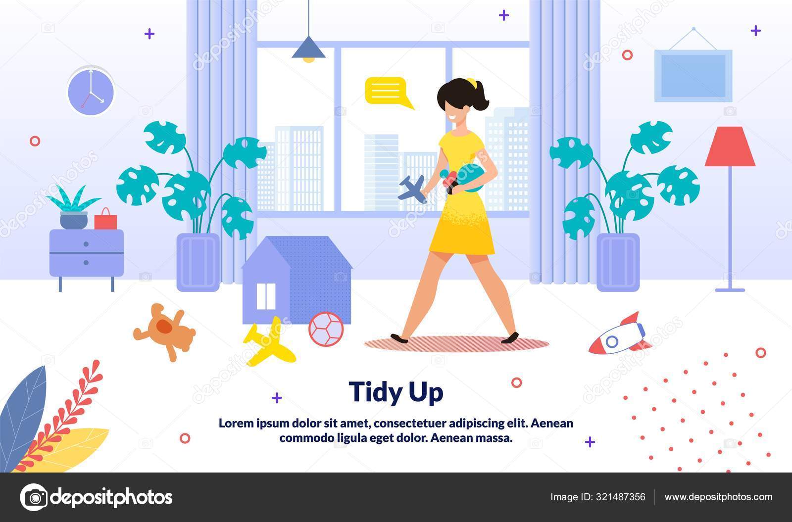 Home and Apartment Cleaning Flat Vector Banner Stock Vector Image by ...