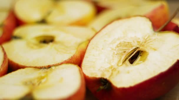 Red apple drying process. Decay time lapse shot, Fruit quickly become ...