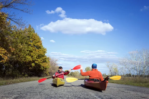 Adventure in a canoe on a sunny day in the summer . - Stock Image ...