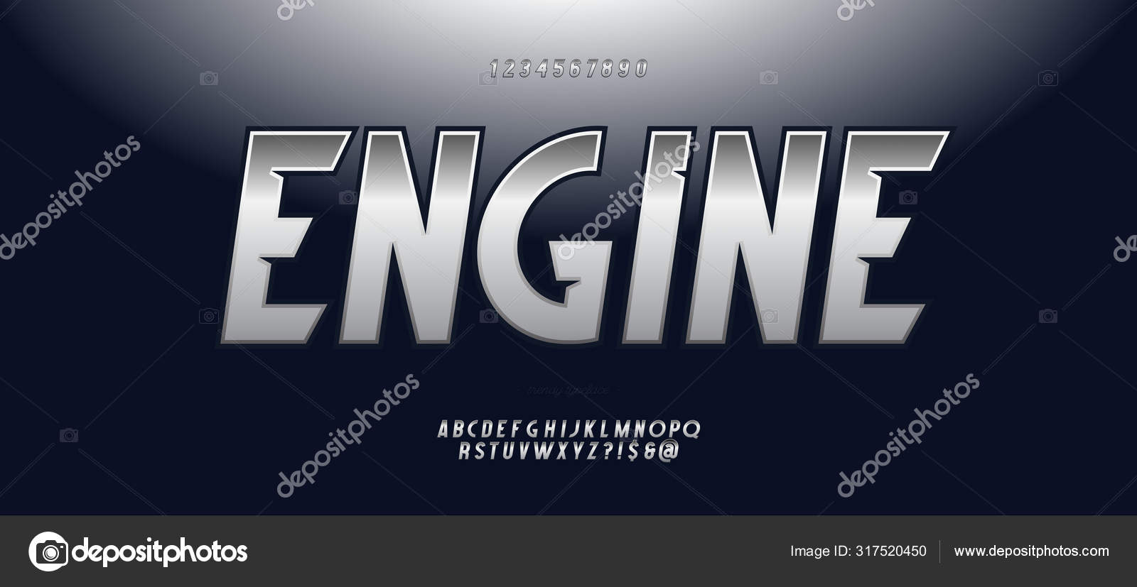 Engine vector alphabet modern typography Stock Vector Image by ©VI6277 ...