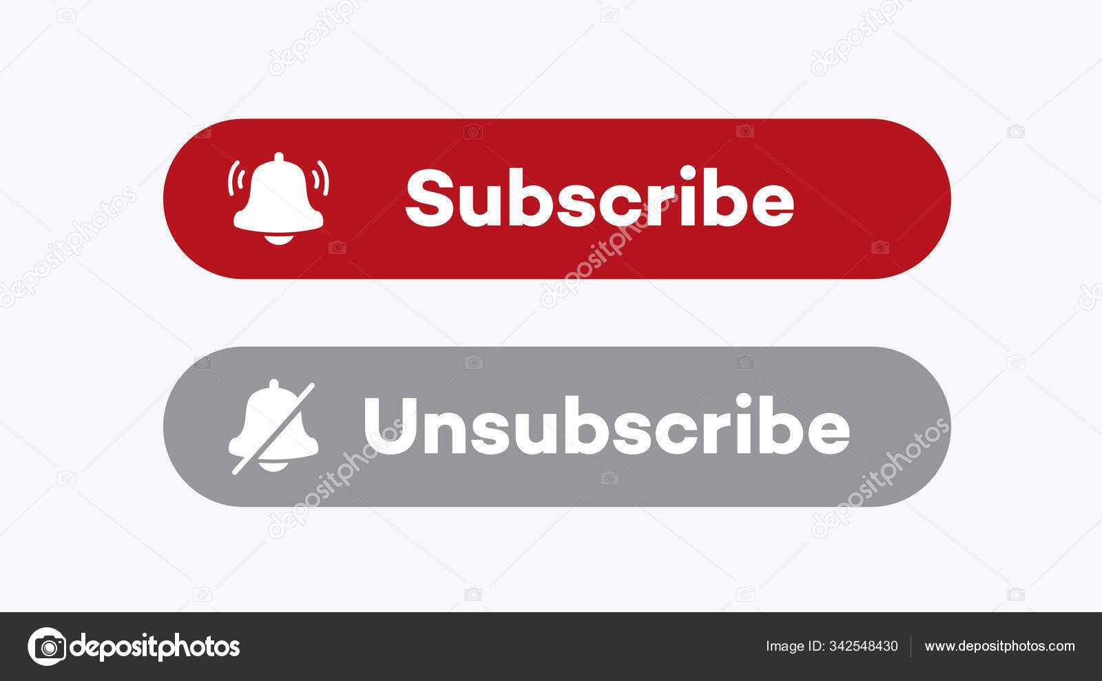 Subscribe and unsubscribe buttons Stock Vector Image by ©VI6277 #342548430