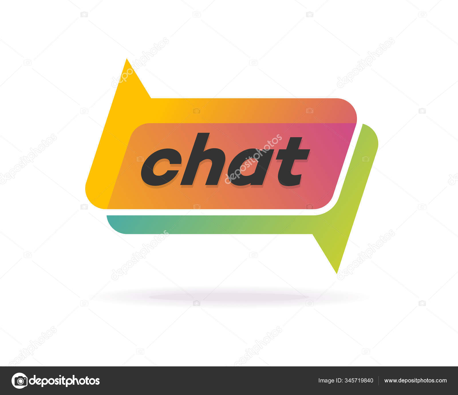 Chat logo gradient style isolated on background Stock Vector Image by ...
