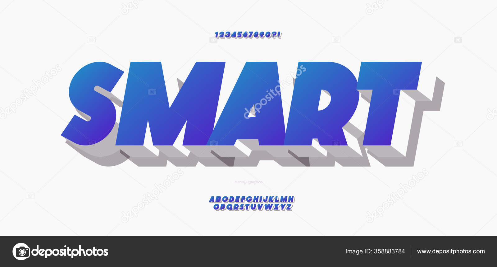 Vector 3d bold smart font color style Stock Vector Image by ©VI6277 ...