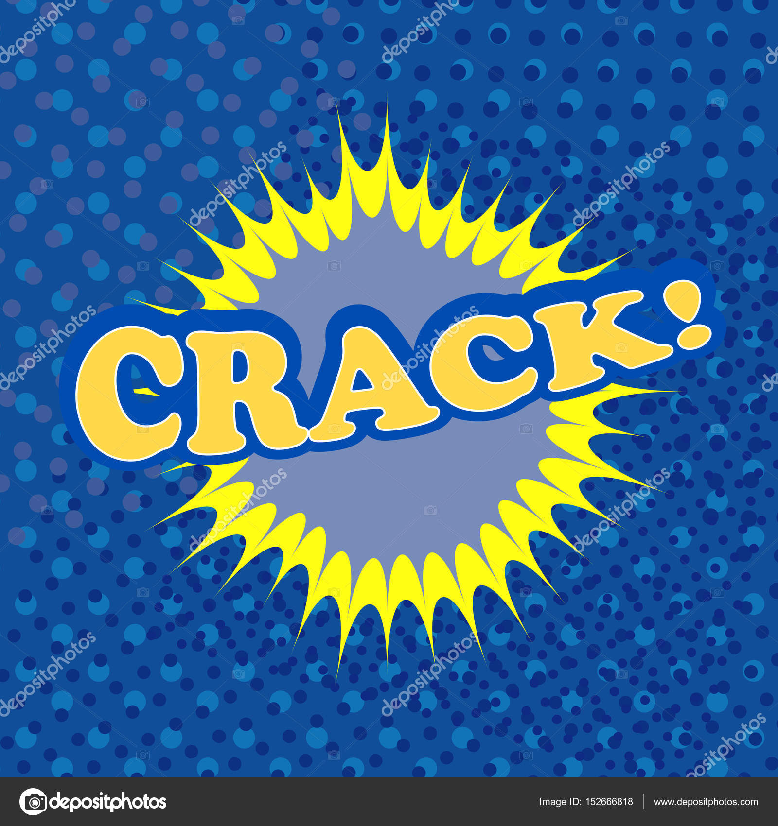 Crack cómic retro de dibujos animados Vector de stock por ...