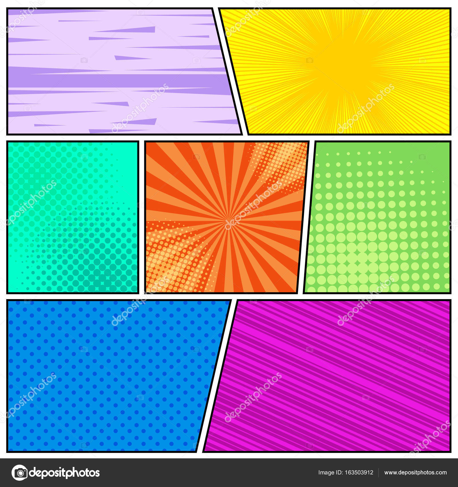 Comic book page bright background Stock Vector by ©Petersenurecoff ...
