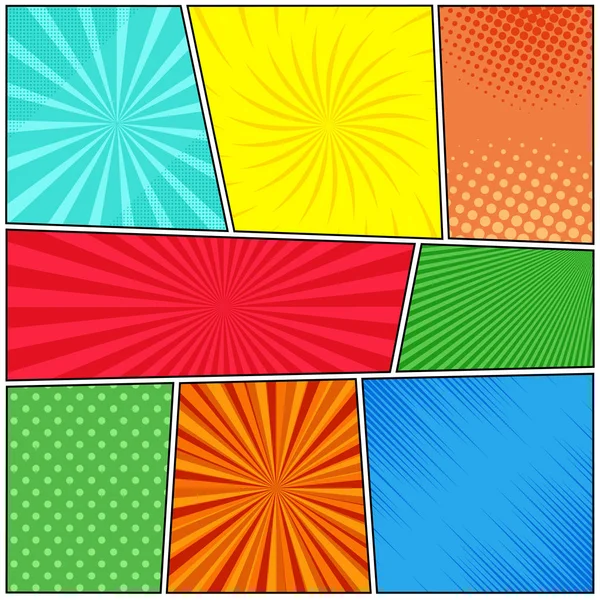 Comic book page colorful backgrounds set Stock Vector by ...