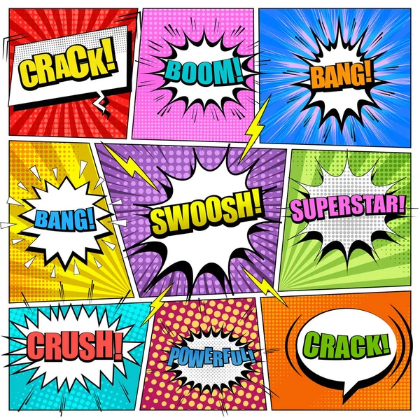 Comic book swoosh Stock Vectors, Royalty Free Comic book swoosh ...