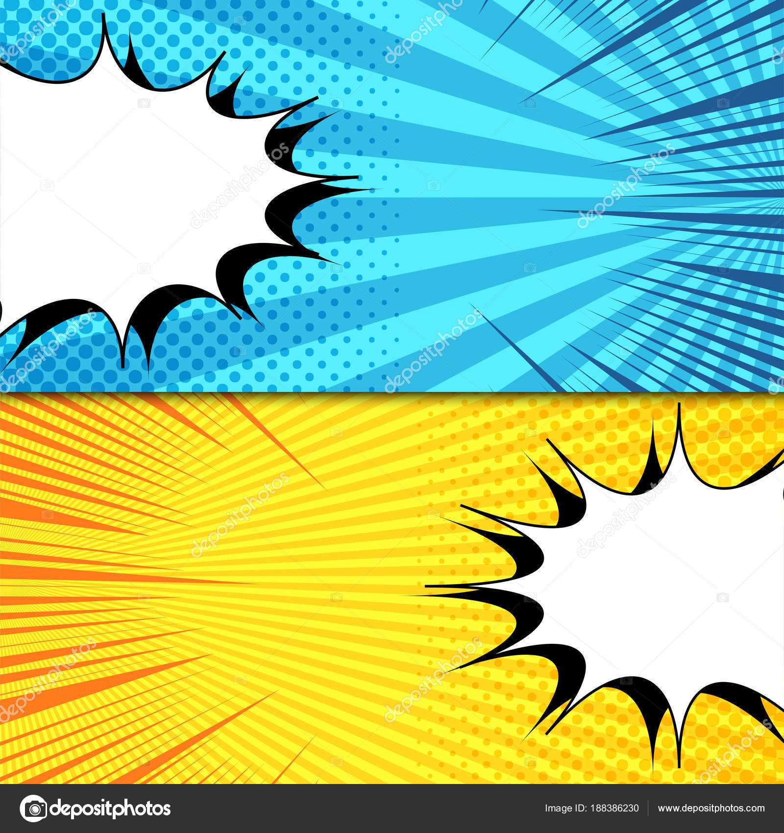 Comic book horizontal banners Stock Vector Image by ©Petersenurecoff ...