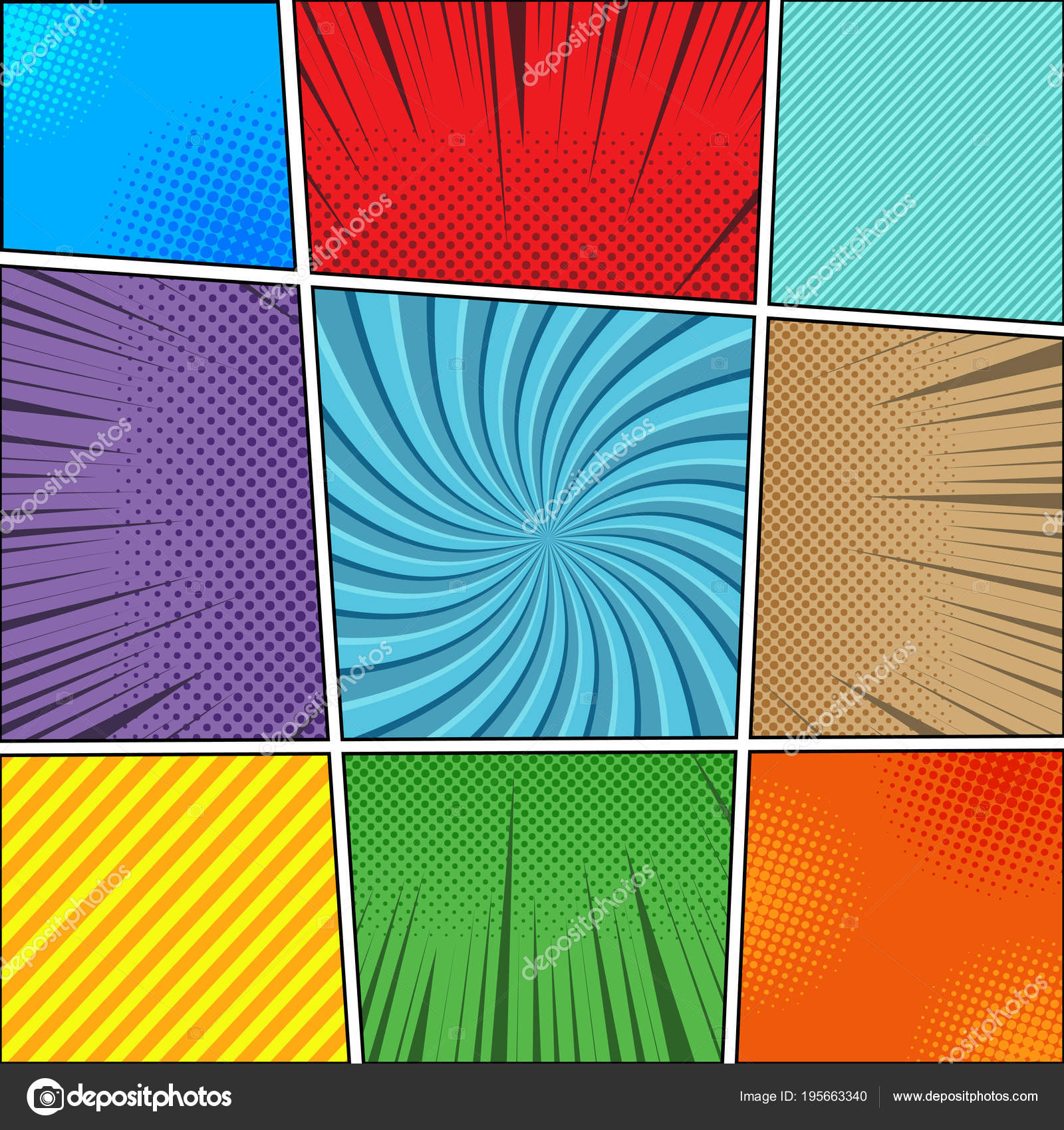 Comic book backgrounds collection Stock Vector by ©Petersenurecoff ...