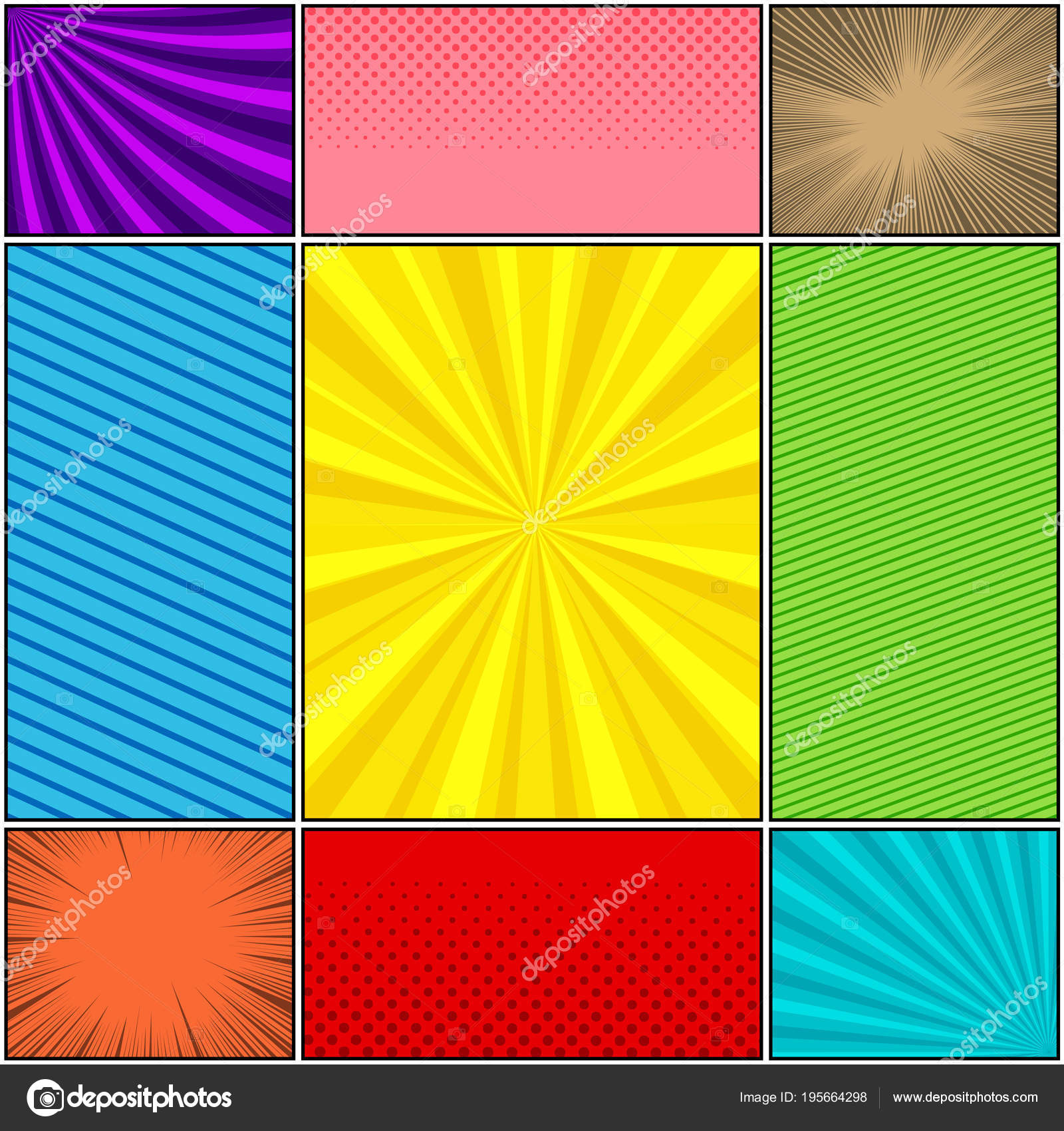 Comic book colorful backgrounds set Stock Vector by ©Petersenurecoff ...