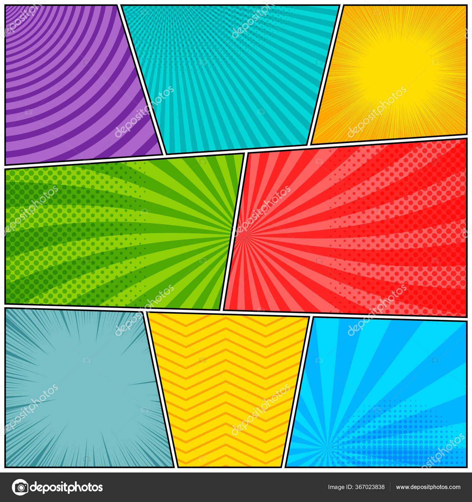 Comic book frames colorful composition Stock Vector by ©Petersenurecoff ...