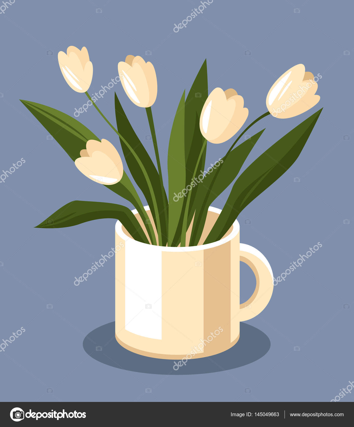 Cup with flowers inside Stock Vector Image by ©nordenwind.ukr.net ...