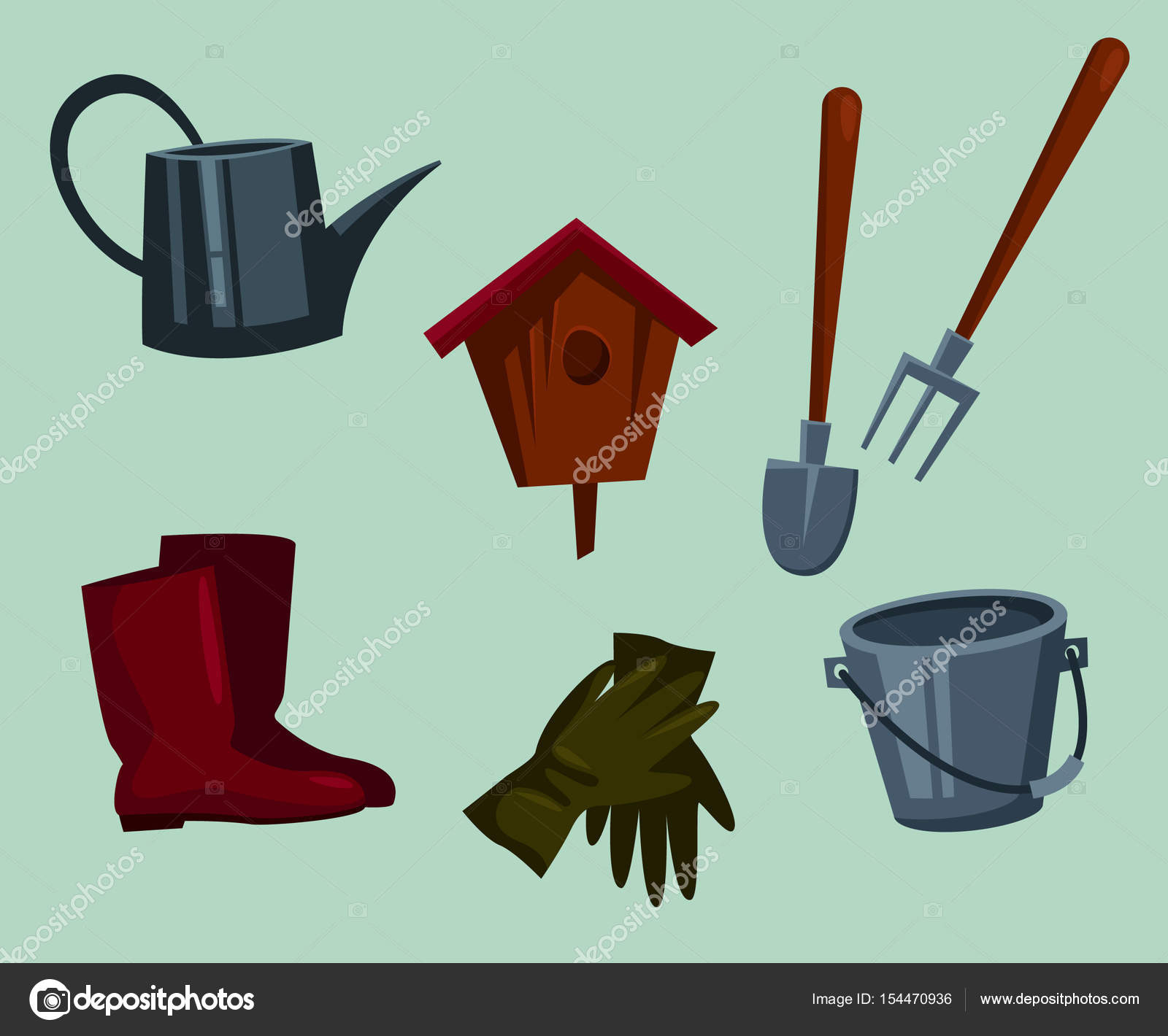 Set of garden accessories Stock Vector Image by ©nordenwind.ukr.net ...