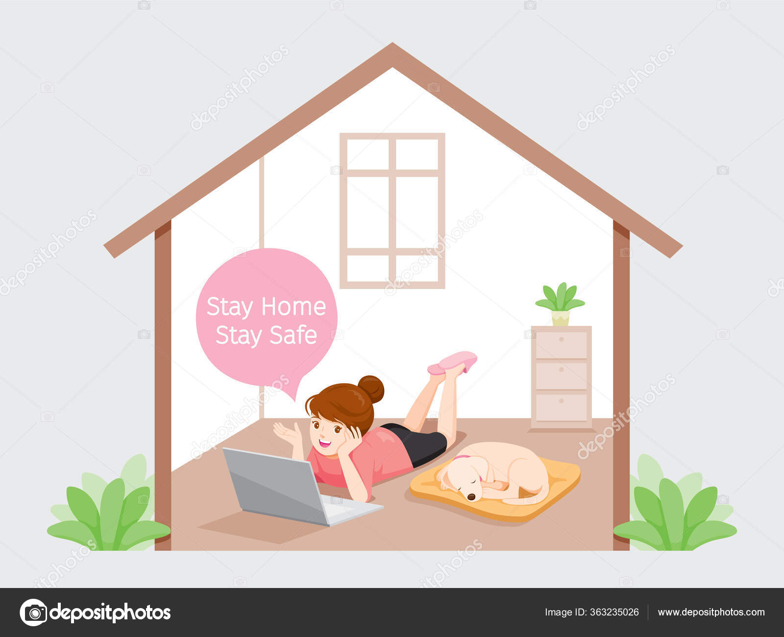 Stay Dog Clipart