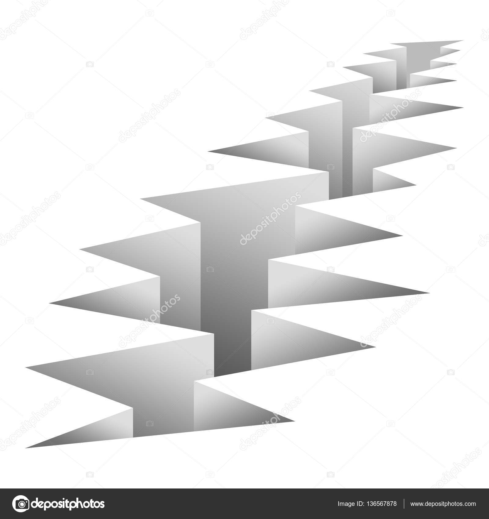 Crack fault line in ground. Stock Vector by ©art-sonik 136567878