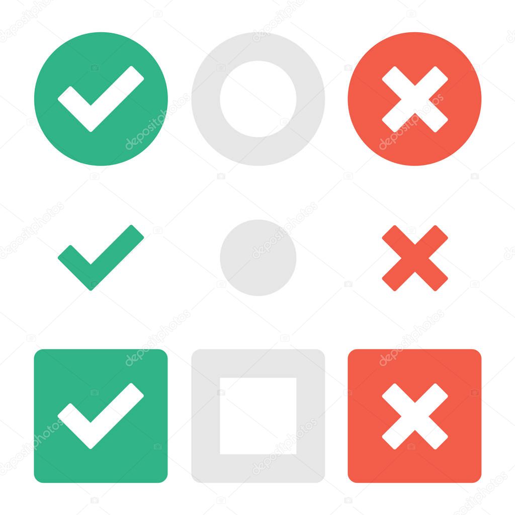 Marks icons set. — Stock Vector © art-sonik #143611007