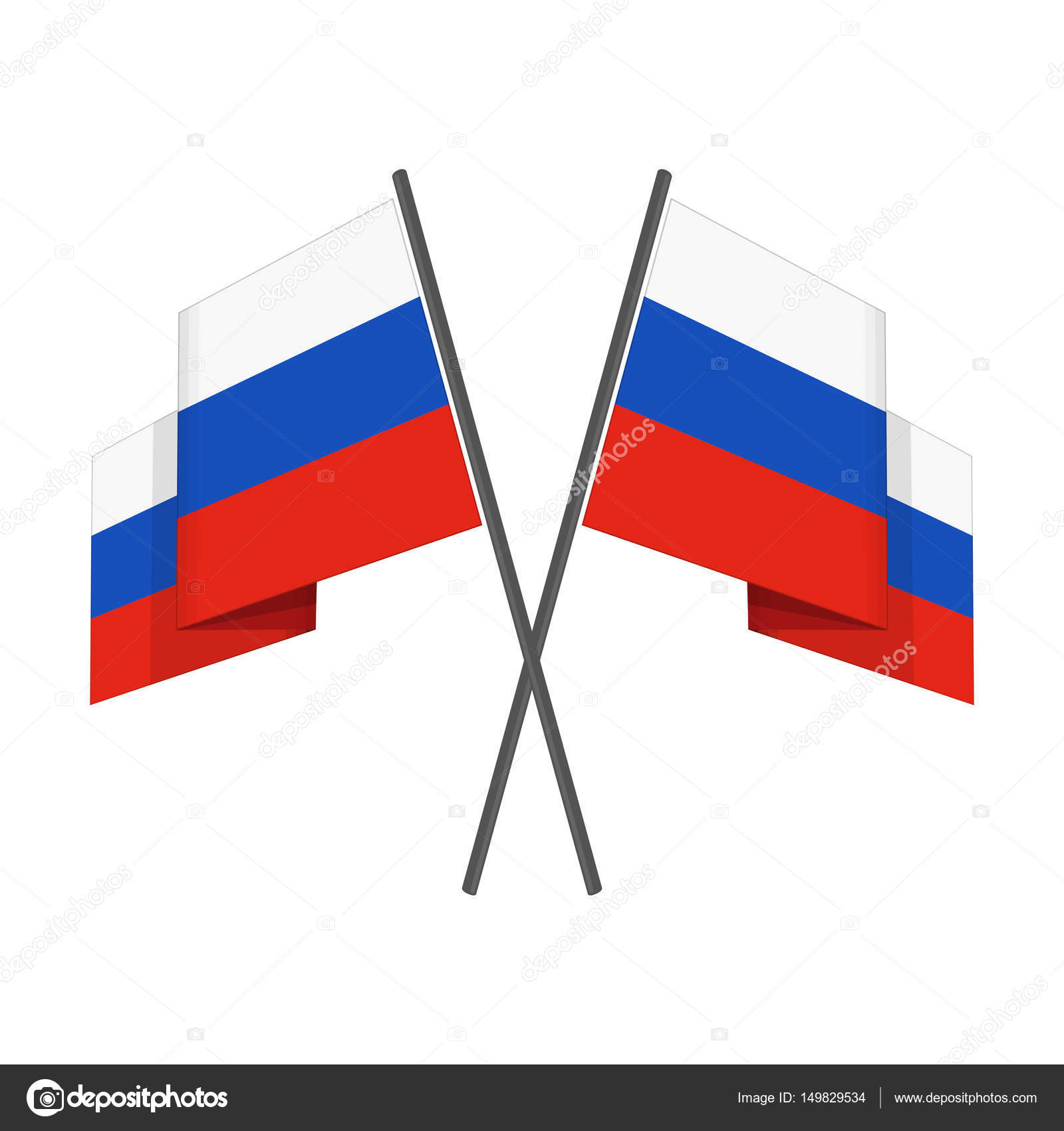 Two crossed russian flag. Stock Vector Image by ©art-sonik #149829534