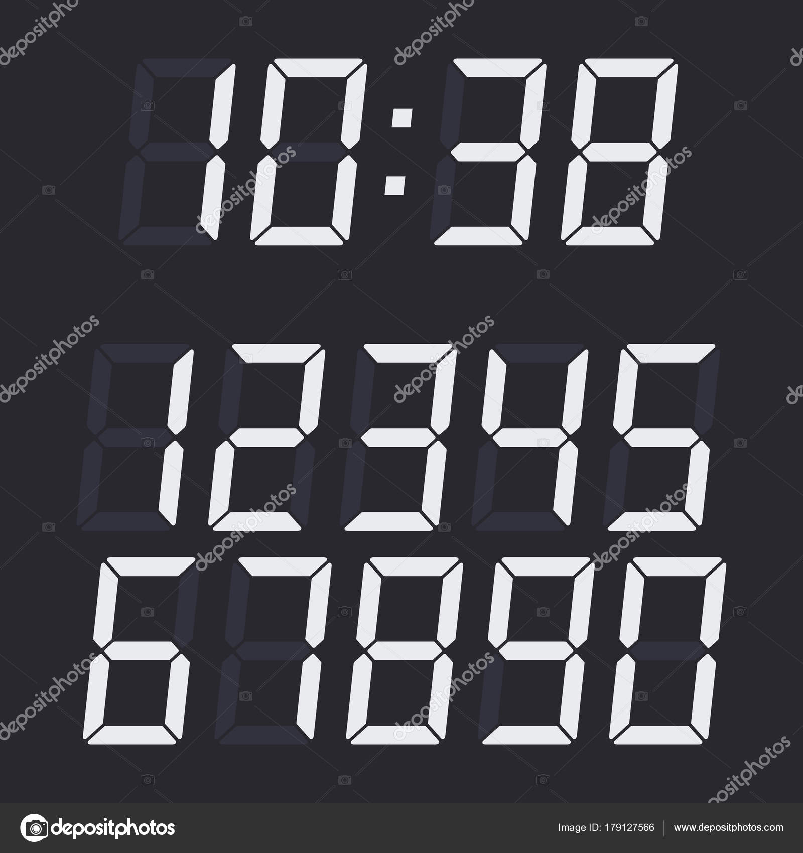 Digital numbers vector set. Stock Vector Image by ©art-sonik #179127566