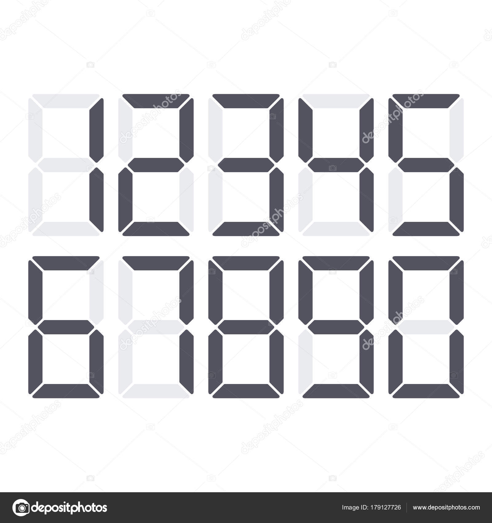 Digital numbers set. Stock Vector Image by ©art-sonik #179127726