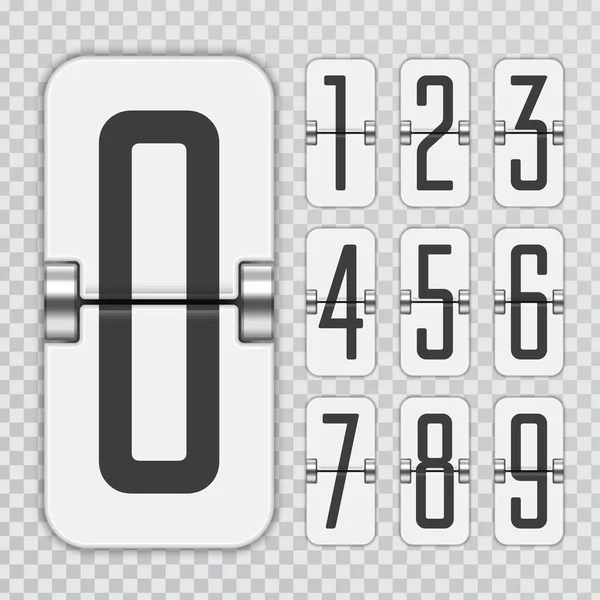 Countdown numbers flip counter vector isolated set. Retro style flip ... Countdown numbers flip counter vector isolated set. Retro style flip ...