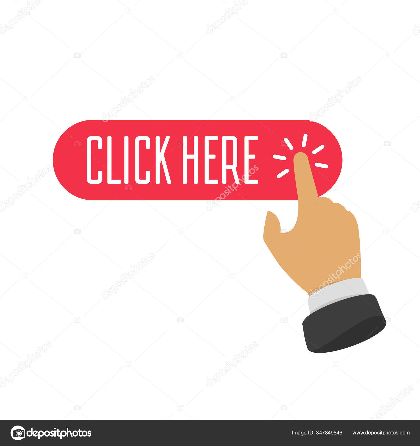 Click here button. Stock Vector Image by ©art-sonik #347849846