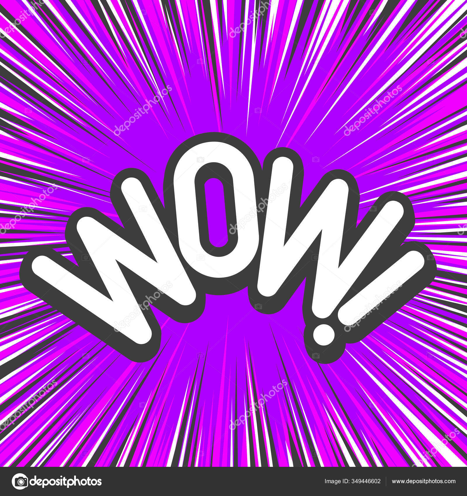 Comic lettering wow. Stock Vector Image by ©art-sonik #349446602