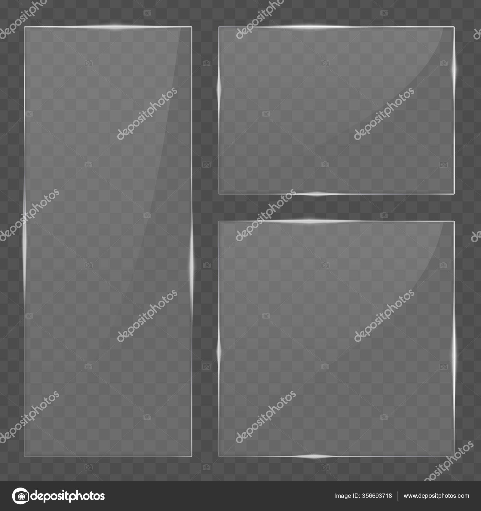 Glass transparent banners set. Stock Vector by ©art-sonik 356693718