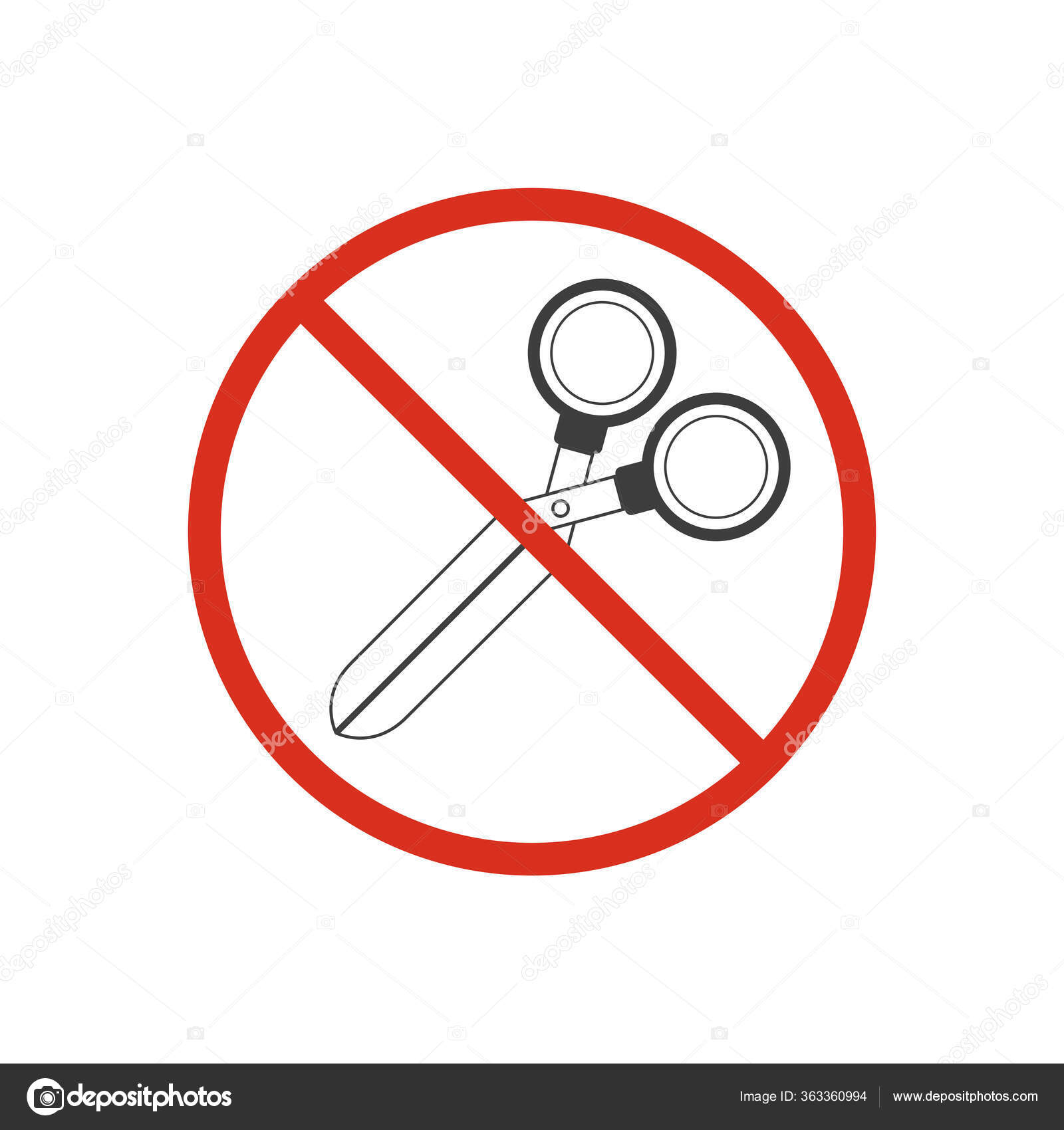 Do Not Use Knife Symbol