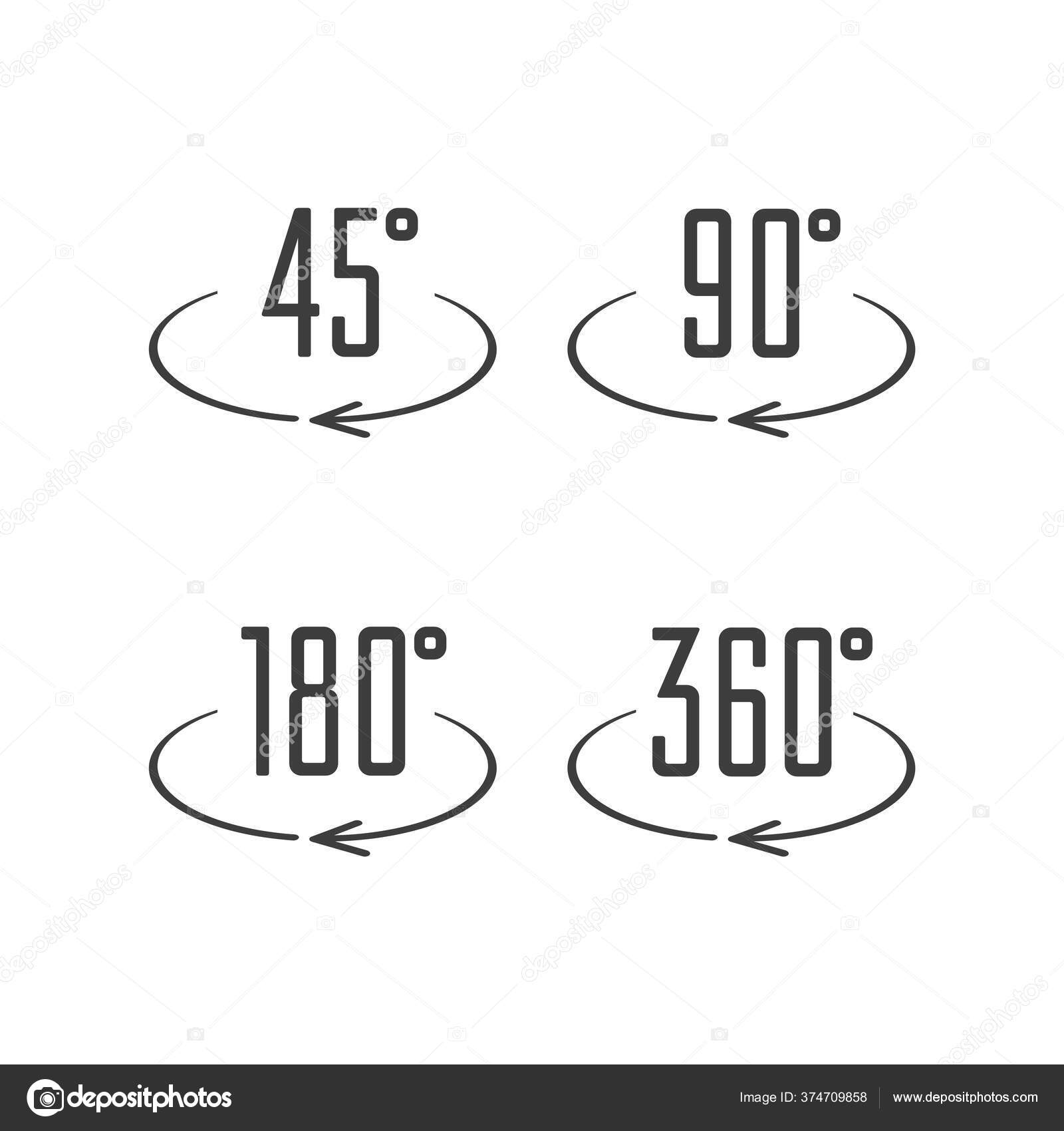 Angle degrees icons. Stock Vector Image by ©art-sonik #374709858