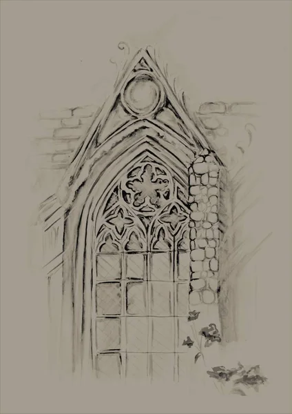 Drawing Church window Illustration Art - Stock Image - Everypixel