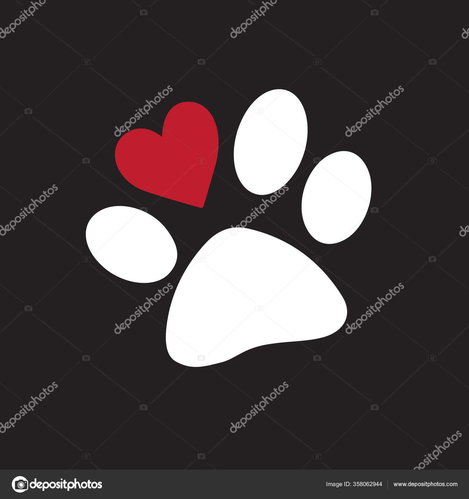 Pet Paw Sign Vector Illustration Stock Vector Image by ©krasnenkon ...