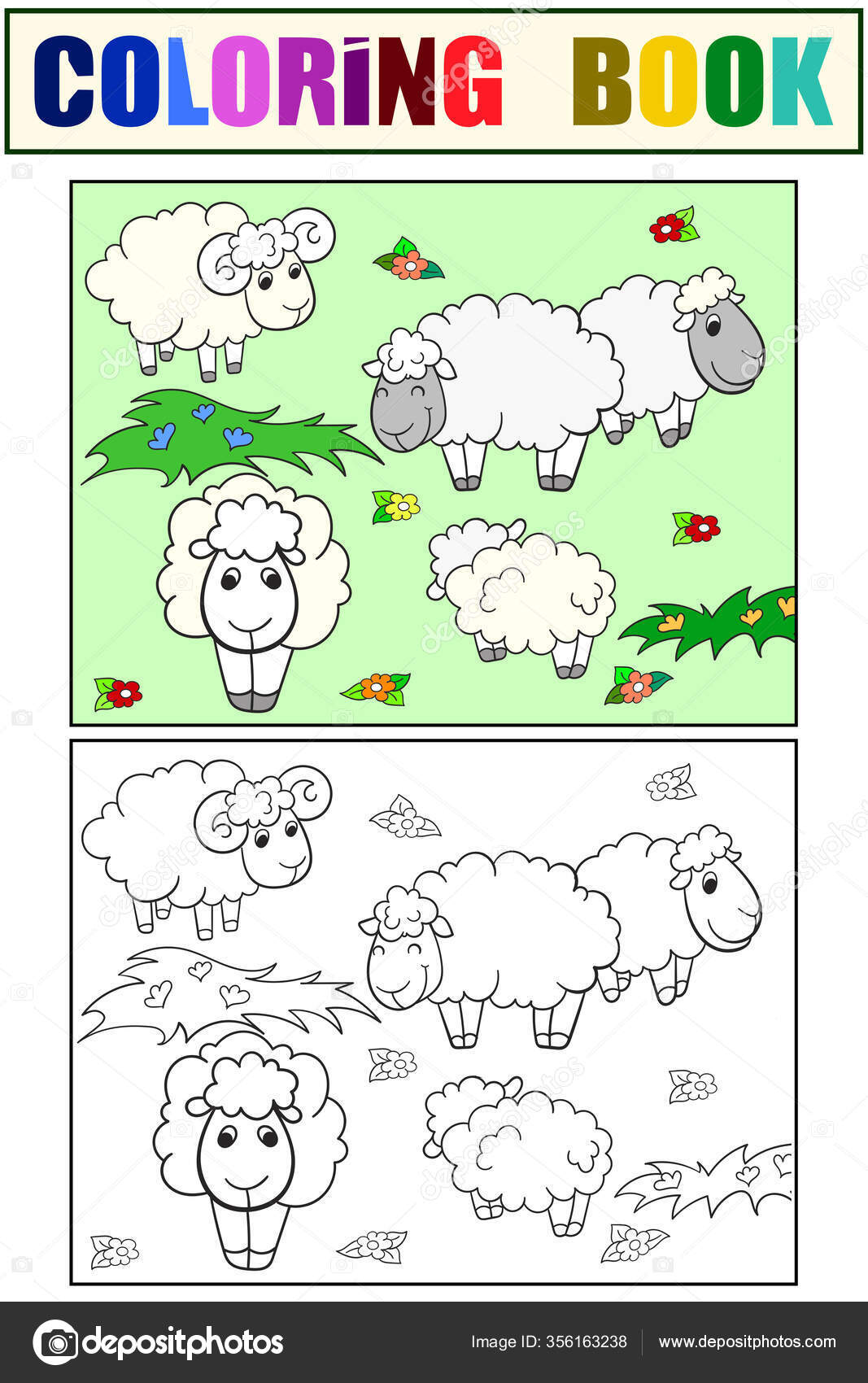 Saueflokk Tegning Stor Ung Okse Kuer Tegning Hånd Veteranstil