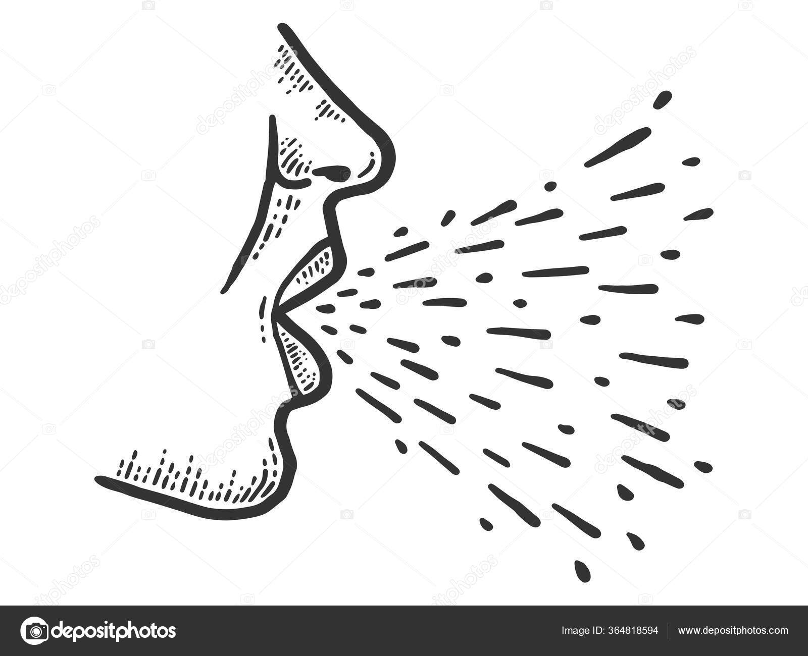 Transmission, respiratory droplet generates during cough and sneezes ...