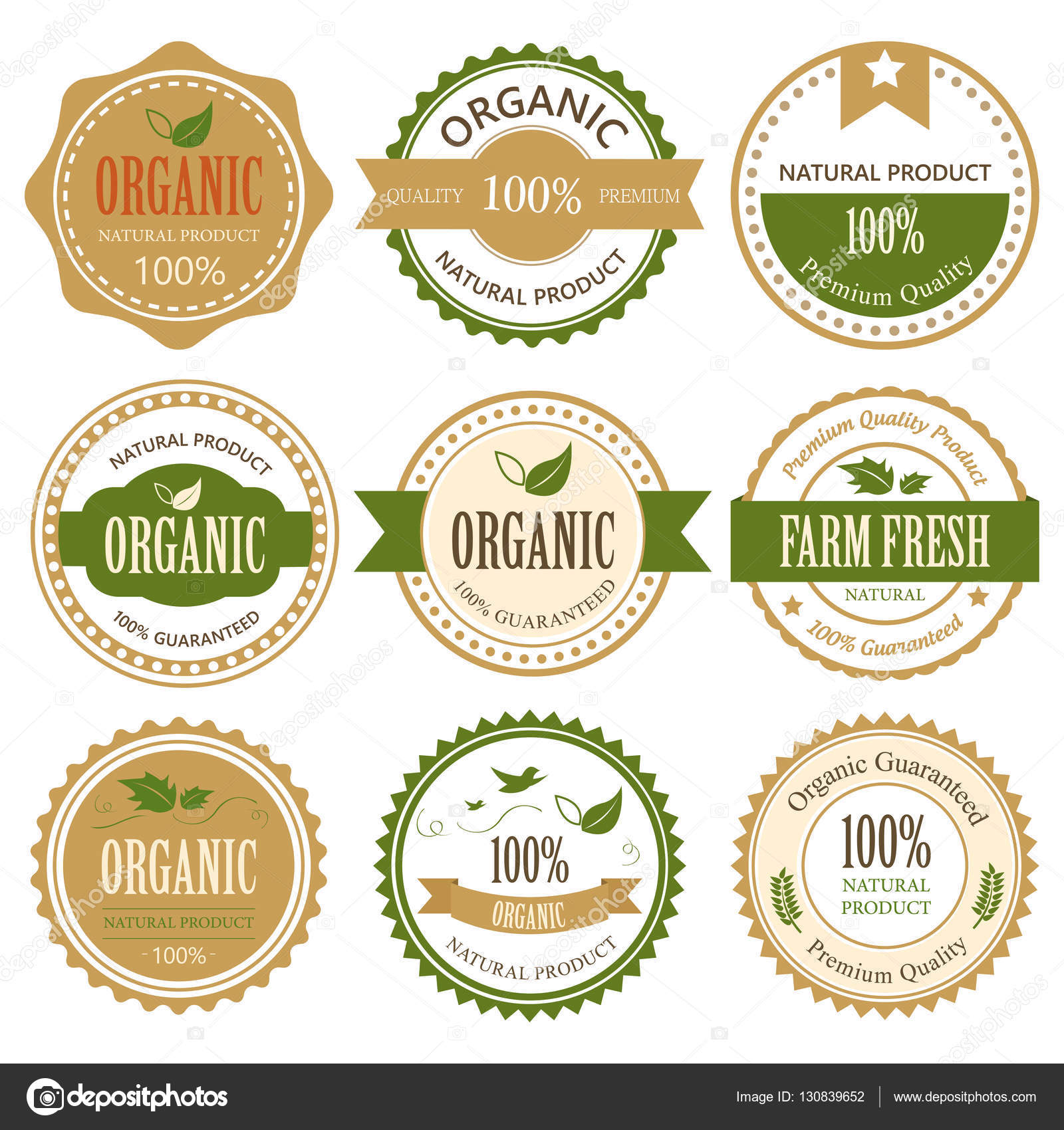 Set of Fresh Organic Label and Element. Stock Vector Image by ©Feliz ...