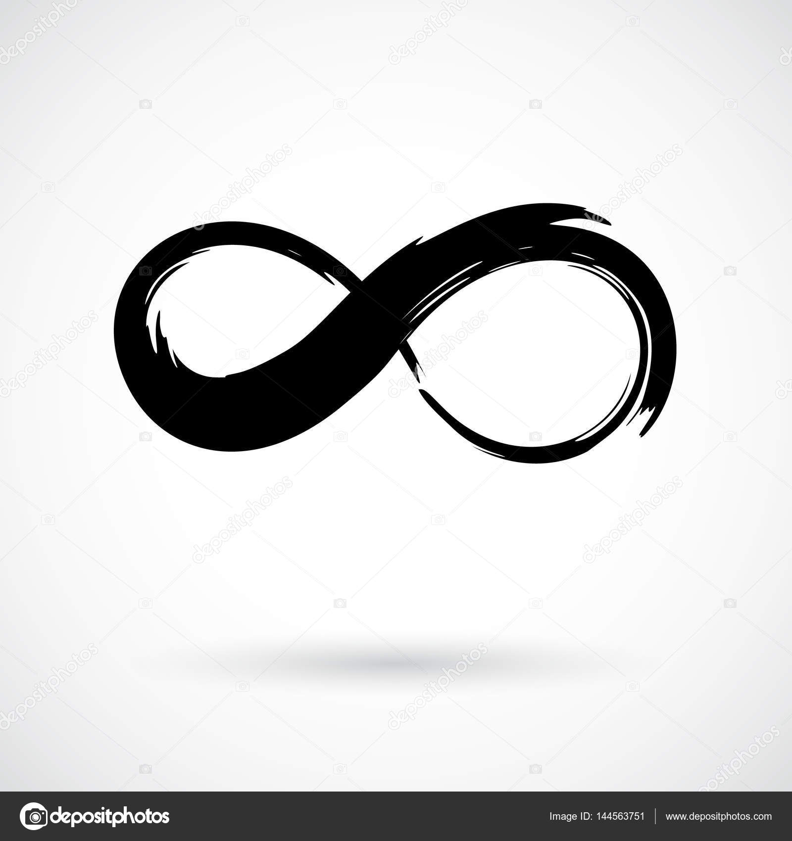 Infinity-Symbol Grunge Pinselstrich Stock-Vektorgrafik von ©str33tcat ...