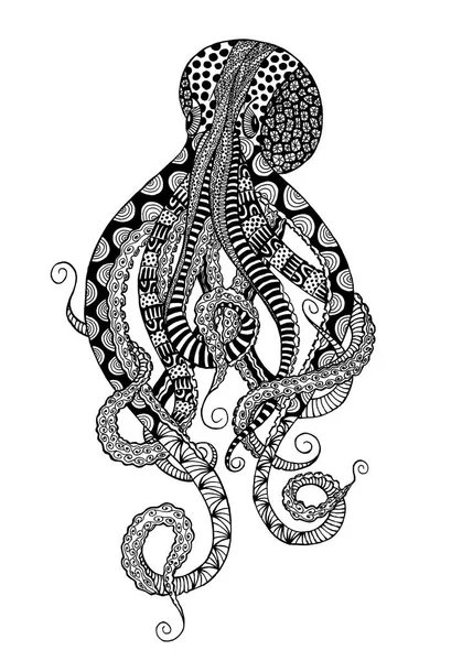 Abstract Octopus Drawing
