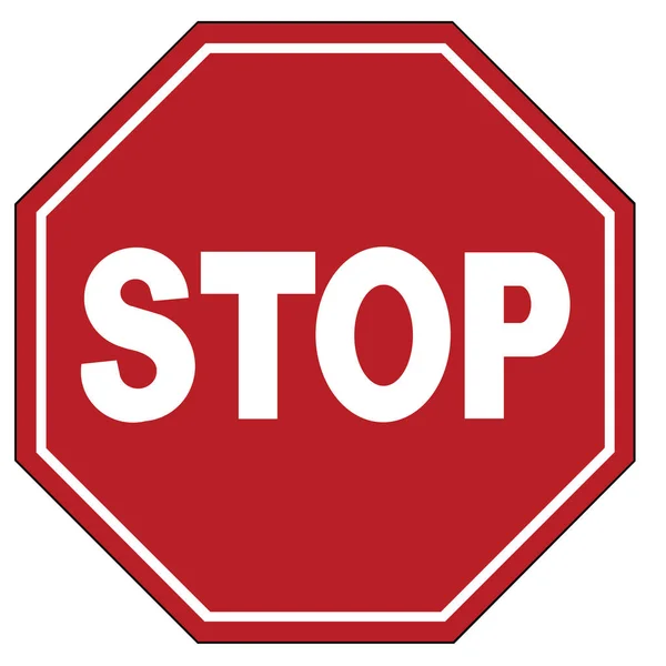 Stop Sign vector on white — Stock Vector © zager #7412411