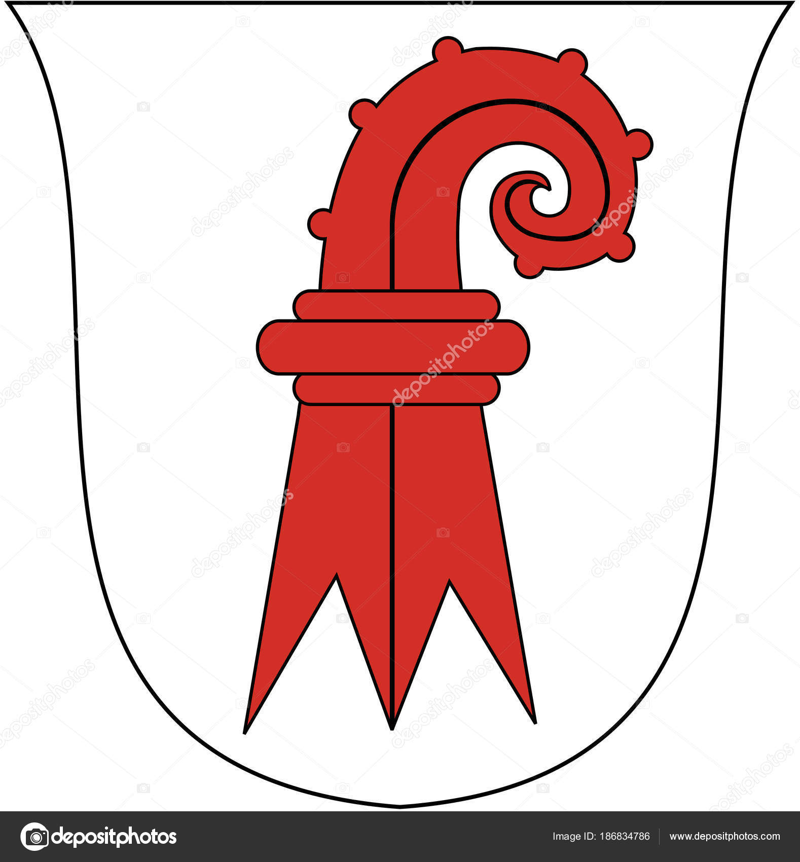 Coat Arms Canton Basel Land Switzerland Stock Illustration by ...