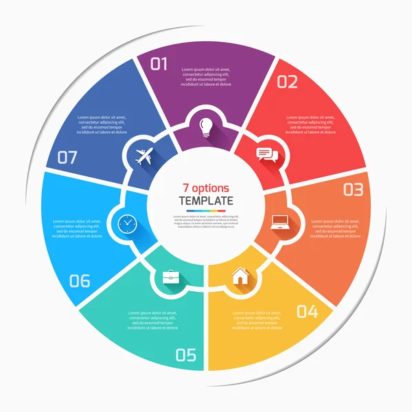 Flat style pie chart circle infographic template with 8 options, steps ... Flat style pie chart circle infographic template with 8 options, steps ...