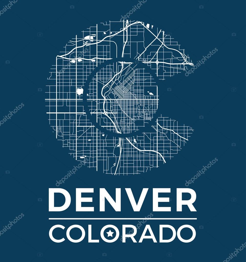 Colorado t-shirt graphic design with denver city map. Tee shirt print ...
