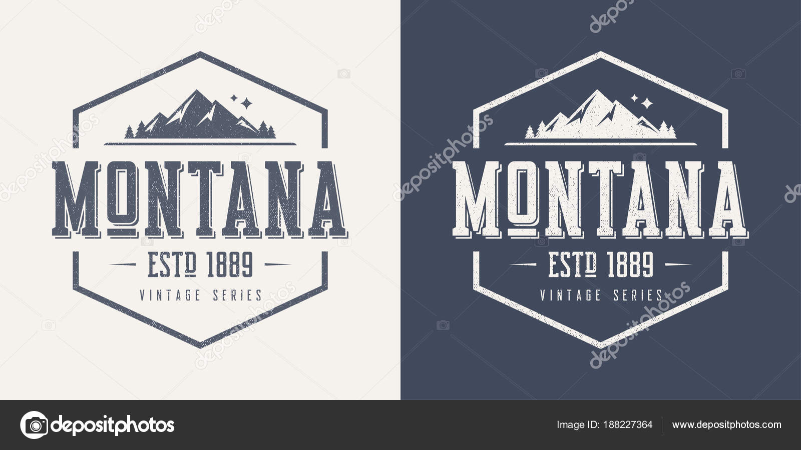 Montana state textured vintage vector t-shirt and apparel design Stock ...