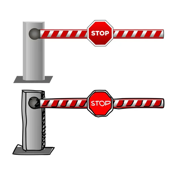 Toll gate illustration Vector Art Stock Images | Depositphotos