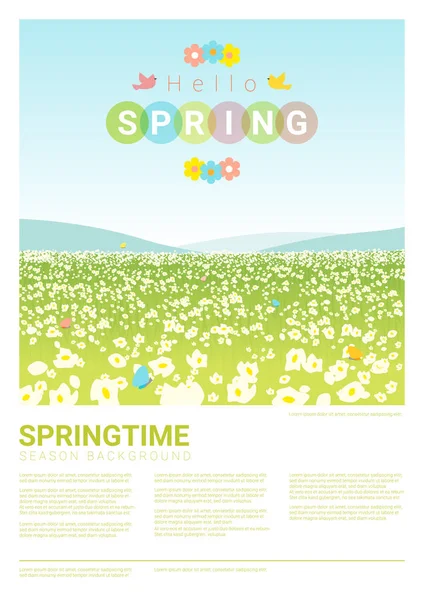 Hello spring landscape background , vector , illustration Stock Vector ...