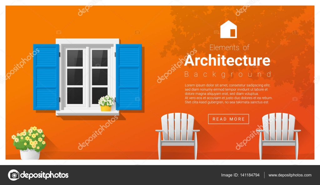 Elements of architecture , window background , vector ,illustration ...